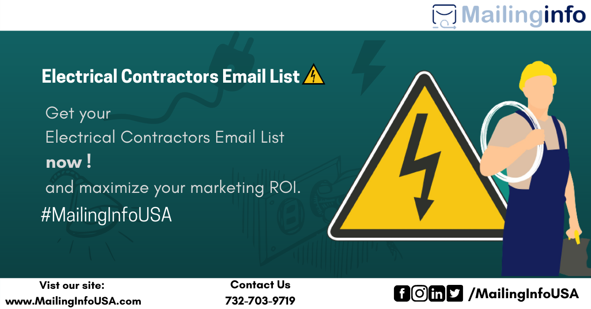 Electrical Contractors Email List | Electrical Contractors Mailing List